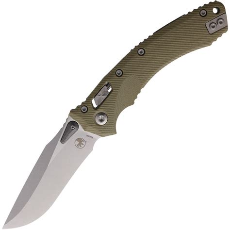 Microtech 16022 Amphibian Stonewash Single Edge Ram Lok Knife Black G10