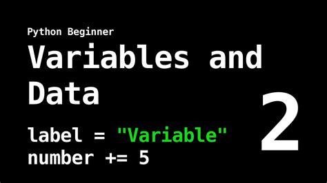 2 Variables And Data Python Youtube