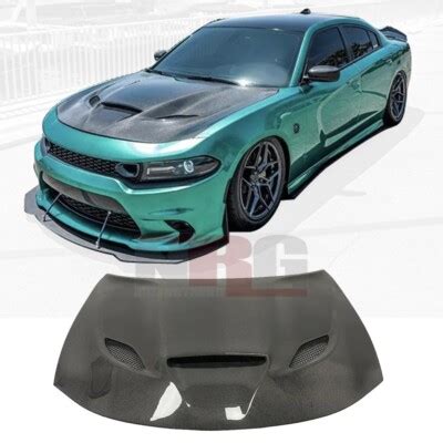 2015 2023 Dodge Charger Hellcat Style Vented Carbon Fiber Hood Bolt