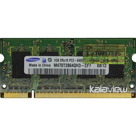 رم لپ تاپ سامسونگ 1gb مدل Ddr2 باس 800mhz 6400 چین Cn M470t2864qh3 Cf7 0812 تایمینگ Cl6