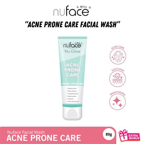 Nuface Nu Glow Liquid Acne Prone Care Facial Wash Gel 80gr Sabun Muka Kulit Berjerawat