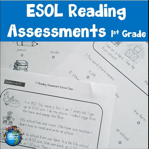 First Grade Reading Assessment Printable