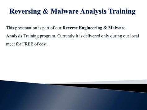 Reversing Malware Analysis Training Part1 Lab Setup Guide Pptx