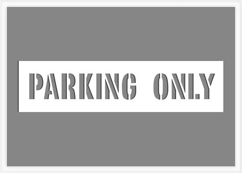 Custom Made Parking Stencils At Elaine Myrtle Blog