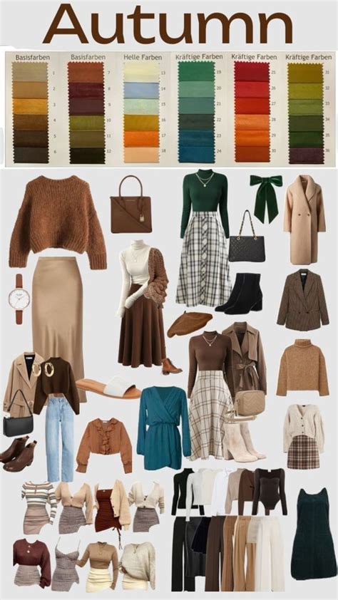 Autumn Autumn Color Palette Fashion Warm Fall Outfits Fall Capsule