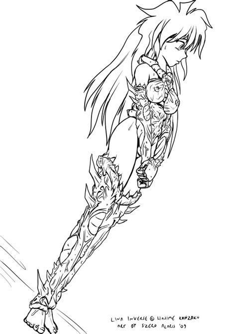 Rule 34 Artist Request Barefoot Biosuit Lina Inverse Living Armor Living Clothes Long Hair