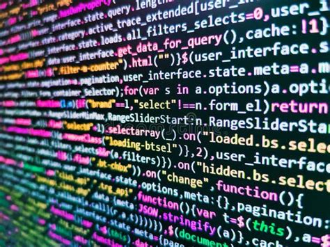 Programming Source Code Abstract Screen Of Software Developer Database Bits Access Stream