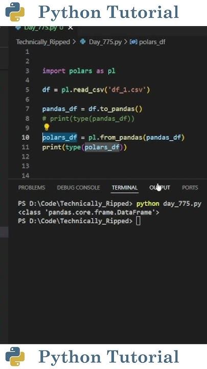 How To Switch Between Pandas And Polars Python Tutorial Youtube