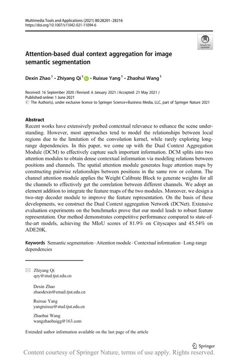Attention Based Dual Context Aggregation For Image Semantic Segmentation