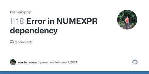 Error In Numexpr Dependency · Issue 18 · Ksamukpixy · Github