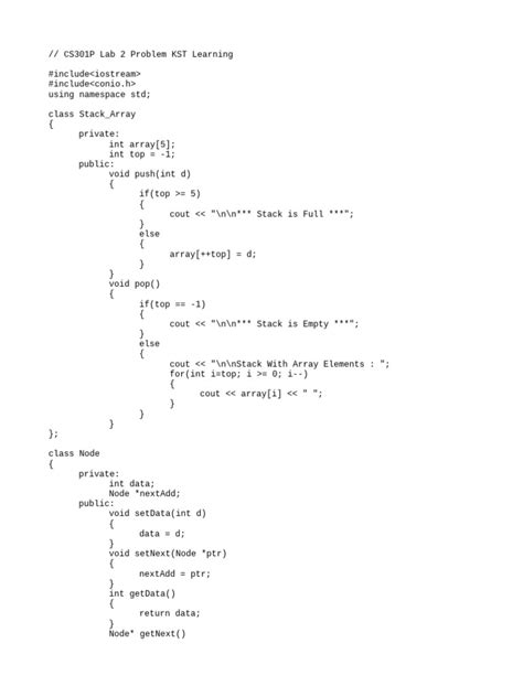 Cs301p Lab 2 Solution Pdf Computer Programming Software Development