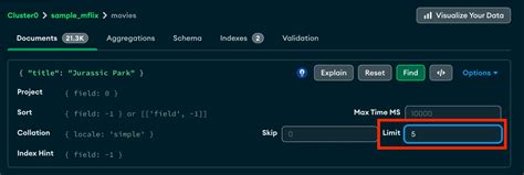 Limit The Number Of Returned Documents Atlas Mongodb Docs