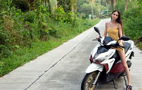 Wallpaper Model Dress Beautiful Scooter Leona Mia For Mobile And Desktop Section девушки