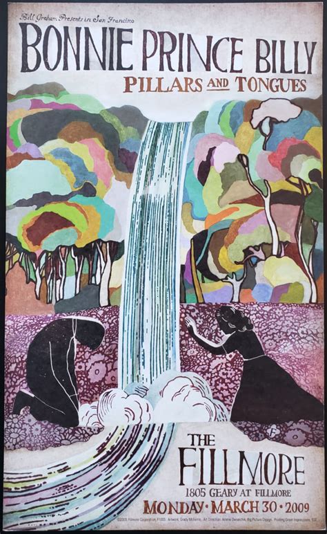 Bonnie Prince Billy Concert Poster 2009 F 1003 Fillmore Visible