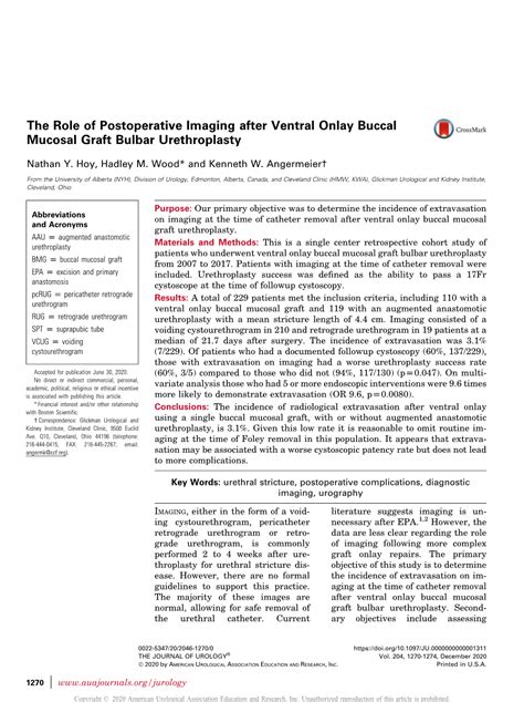 The Role Of Postoperative Imaging After Ventral Onlay Buccal Mucosal