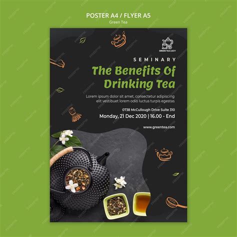 녹차 템플릿 포스터 무료 Psd 파일