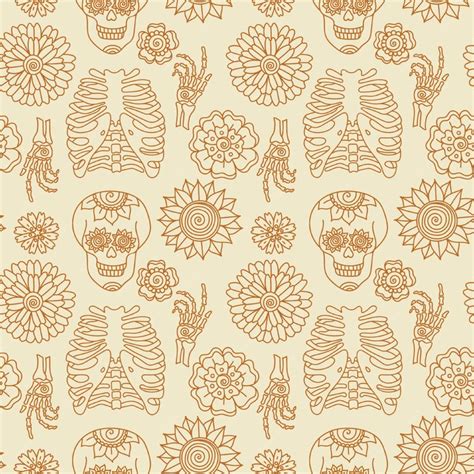 Premium Photo Skeleton Seamless Pattern Skeleton Seamless Pattern Background Skeleton Seamless