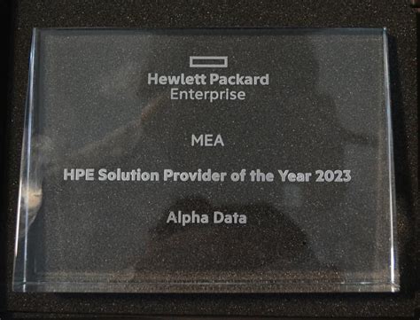 Hpediscover2023 Alphadata Award Hpe Technologyleadership