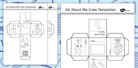 英語で自己紹介！サイコロを作る製作遊び All About Me Cube Craft English With Japanese