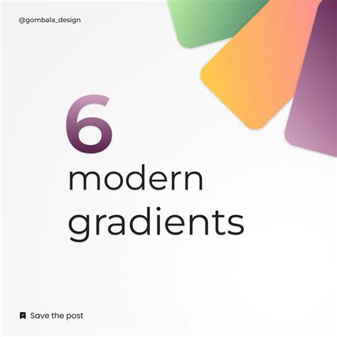 6 Modern Gradients For Your Projects 👇 Thread 🧵 Thread From Adrian Gombala 💎 Gombaladesign