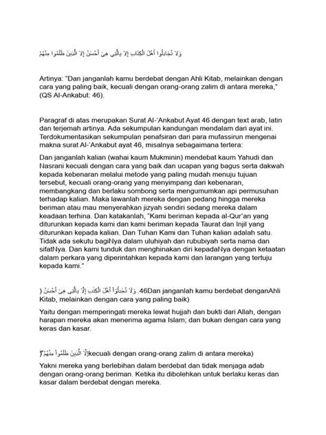 Al Ankabut Ayat 46 Pdf