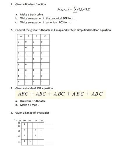 Solved Given A Boolean Function F X Y Z Chegg Com