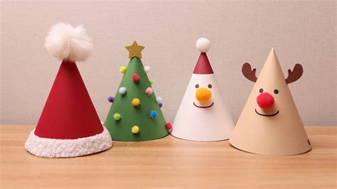 크리스마스 고깔모자 만들기산타 트리 눈사람 루돌프 무료도안공유 Youtube