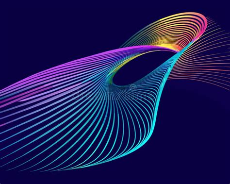 Abstract Technology Futuristic Glowing Blue And Purple Light Lines With
