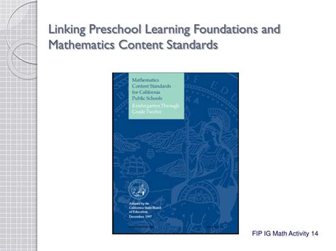 Ppt Mathematics Domain California Preschool Learning Foundations