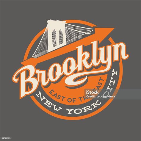 브루클린 뉴욕시 티셔츠 또는 프린트 타이포그래피 디자인 엽서에 대한 스톡 벡터 아트 및 기타 이미지 엽서 뉴욕 시 브루클린 다리 Istock