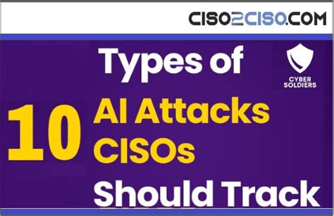 Types Of Ai Attacks Cisos Should Track Ciso2cisocom And Cyber Security Group Types Of Ai Attacks Cisos Should Track Ciso2cisocom And Cyber Security Group