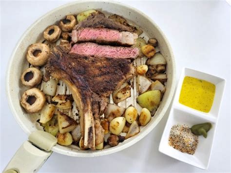 토마호크 스테이크 맛있게 굽는법 연말 홈파티 음식 스테이크 후라이팬에 굽기 시간 네이버 블로그