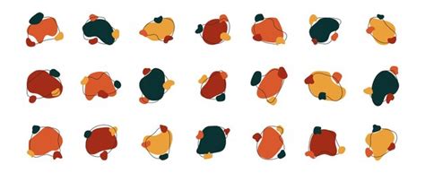 Premium Vector Set Of Irregular Round Blot Form Graphic Element