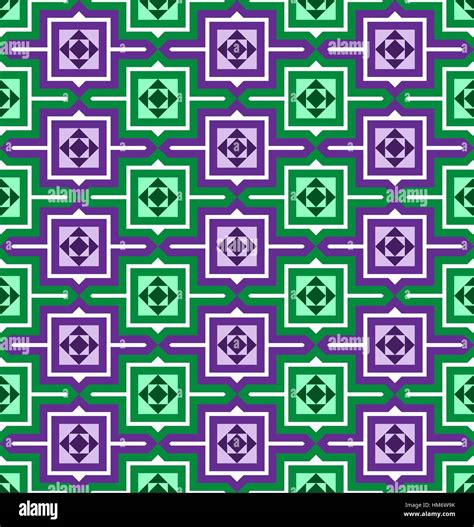 Traditional Square Matrix Pattern Seamless Editable Repeating Vector