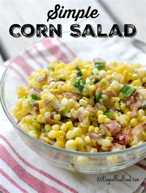 Simple Corn Salad Recipe ⋆ 100 Days Of Real Food
