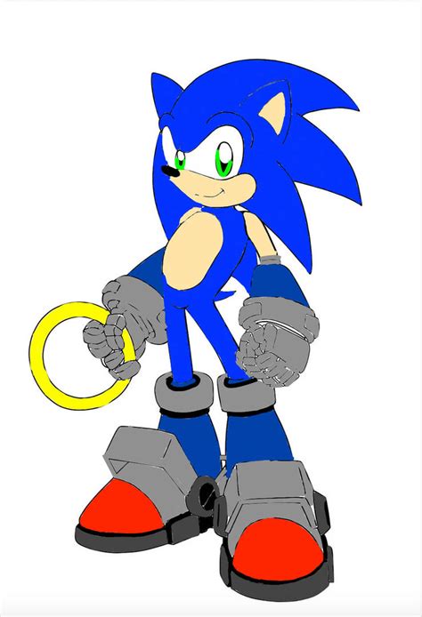 Sonic Partial Robotized Lineart Test Colored By Maximusw01 On Deviantart