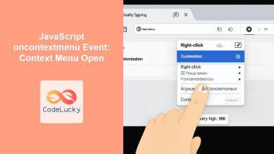 Javascript Oncontextmenu Event Context Menu Open Codelucky