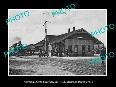 Old 8x6 Historic Photo Of Rowland North Carolina The Railroad Station