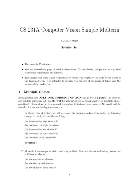 Computer Vision Mcqs For Interview Pdf Cluster Analysis Algorithms