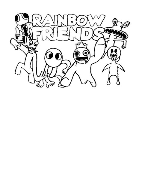 Rainbow Friends Pagini De Colorat Imprimabile Gratuite Și Ușoare Pdf