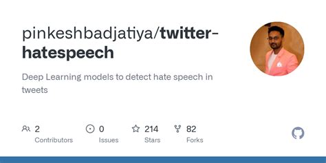 GitHub Pinkeshbadjatiya Twitter Hatespeech Deep Learning Models To Detect Hate Speech In Tweets