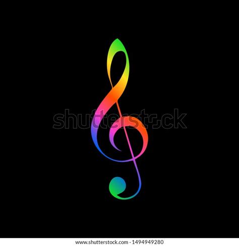 Rainbow Music Notes Background