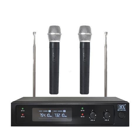 Buy Mx Professional Vhf Series Wireless Cordless With 2 Handheld Microphones Fixed Frequency