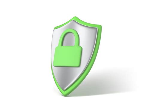 Premium Vector 3d Render Shield With Padlock Icon Concept Of Privacy