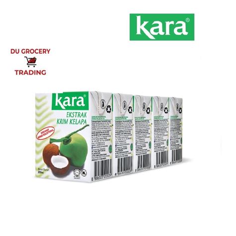 Kara Santan Estrak Krim Kelapa Asli 200ml X 5 Pcs Kara Coconut Milk