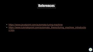 Turing Machine Theory Of Computation Formal Language And Automata Theory PPTX