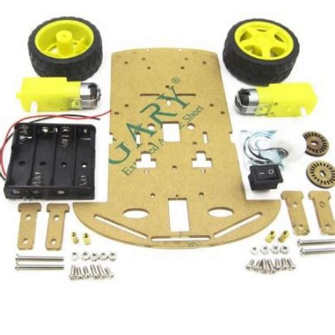 kit chassi robô 2wd 200rpm acrílico 3mm arducore robótica