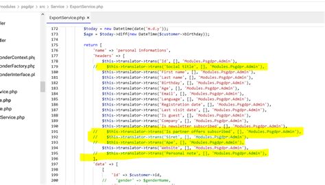 Solved Module Psgdpr How To Hide Some Fields In Pdf Export General Topics Prestashop Forums
