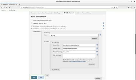 Jenkinsでjarファイルをデプロイする