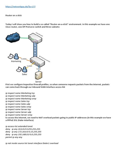 Router On A Stick Pdf Ip Address Router Computing
